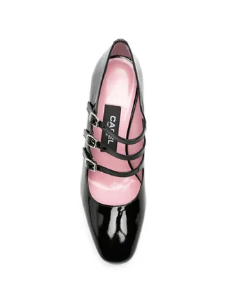 Carel Patent Leather Triple-Strap Pump - Black