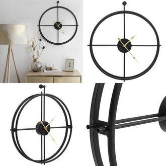 vidaXL Vidaxl - Wanduhr Schwarz 52 cm Eisen - Uhr - Uhren - Home & Living - Schwarz
