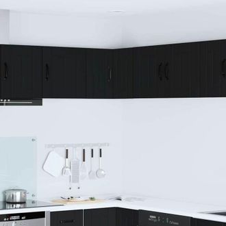 vidaXL vidaXL Armoire de cuisine Lucca Noir 57 x 57 x 40 cm Bois ding&eacute;nierie