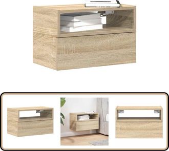 vidaXL vidaXL Wand-Nachttisch Sonoma-Eiche 45x26x28,5 cm
