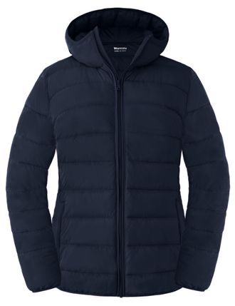 Wantdo Damen Winterjacke &Uuml;bergr&ouml;&szlig;e Warme Winddicht Parka Puffer Jacke Blau 50-52