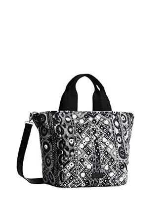 Desigual Bols_Bohemian Flaire Vald, Sac de Courses Femme, Noir, Einheitsgr&ouml;&szlig;e