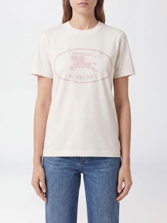 Burberry T-shirt slim fit en coton rose avec logo Equestrian Knight (EKD)