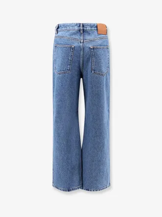 Loewe Mens Jeans Anagram Baggy Blue Cotton