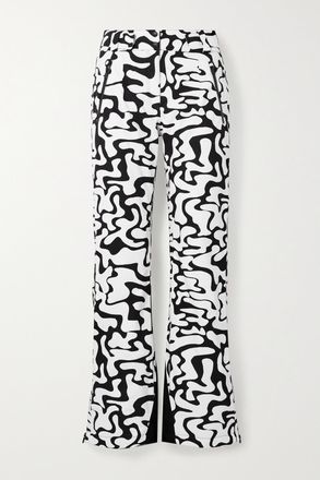 Aztech Mountain + Ed Curtis Team Aztech Wattierte Skihose Mit Print - Wei&szlig;