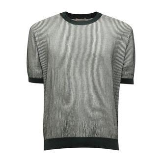 Ballantyne Dunkelgr&uuml;n-Hellgr&uuml;n Gestrickter Pullover - - Knitwear - Herren - Gr&uuml;n - XL