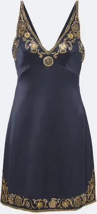 Versace Verziertes Minikleid Medusa aus Seide