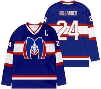 Generic Maillot de sport unisexe &agrave; manches longues et col en V inspir&eacute; de l&eacute;quipe Hudson Williams et Connor Storrie, bleu, XXS