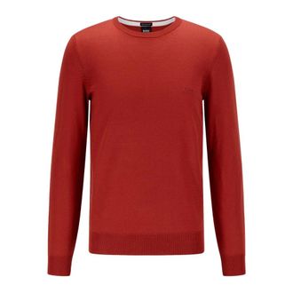 HUGO BOSS Maglia Lana Regular Fit Botto-L - - Knitwear - Herren - Braun - 3XL