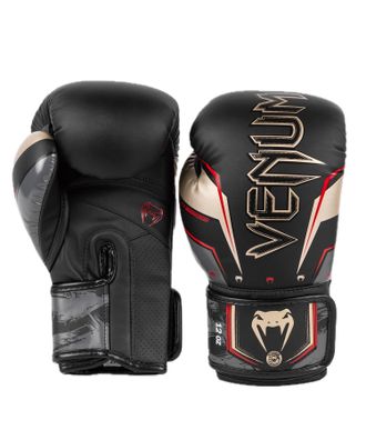 Venum Elite Evo Boxhandschuhe - Schwarz,Gold,Rot - 16 Oz