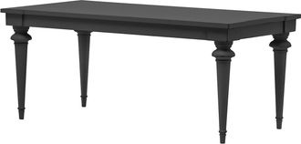 Maison Belfort home24 Esstisch 182 x 76 x 90cm ohne Funktion Schwarz/Schwarz