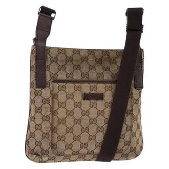 Gucci Sac bandouli&egrave;re en toile Pre-owned - Femme - Pre-owned - Beige - Taille: ONE Size