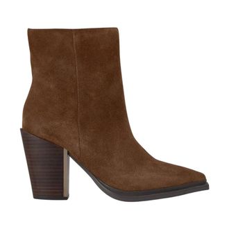 Alma En Pena Hohe Kn&ouml;chelstiefel breiter Absatz - - Shoes - Damen - Braun - 40 EU