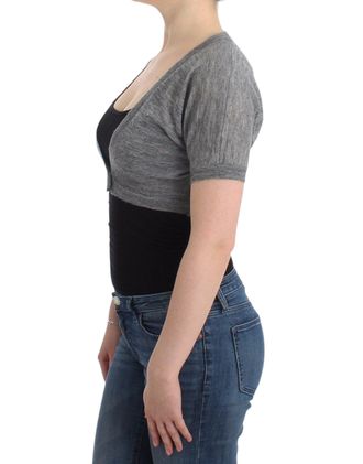 Ermanno Scervino Womens Lingerie Bolero Cardigan Gray Alpaca Wool Polyamide