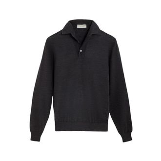 FILIPPO DE LAURENTIIS Merinowolle Langarm-Polo - - Tops - Herren - Grau - M
