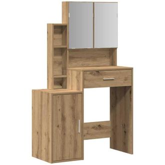 vidaXL Coiffeuse ch&ecirc;ne artisanal 80 x 35 x 132 cm Bois ding&eacute;nierie Vidaxl