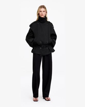 Arket Kurzer Oversize-Trenchcoat -Schwarz