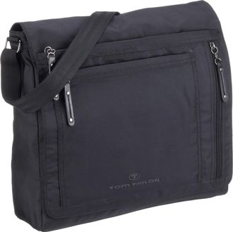 Tom Tailor Acc Terry 10857 60, Damen Überschlagtasche, schwarz, (schwarz 60), 33x11x32