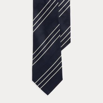 Purple Label by Benvenuto Gestreifte Krawatte aus Seiden-Faille