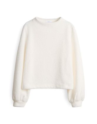 OPUS Damen Sweatshirt | GUFEMI Regular Sweatshirt aus flauschigem Effektgarn Milk, 36