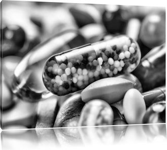 Pixxprint Pillen und Tabletten, Größe: 100x70cm, Leinwandbild, fertig gespannt, Wandbild, Dekoration, Kunstdruck, kein Poster