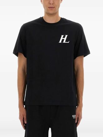 Helmut Lang t-shirt en coton à détail de logo - Noir