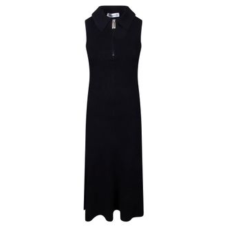 Victoria Beckham Femme, Robes, Noir, Taille: 40 FR Collared Midi Dress