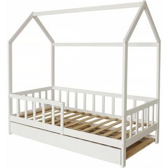 Habitat et Jardin Habitat Et Jardin - Kinderhausbett mit Schublade Paloma - 90 x 190 cm - Wei&szlig;