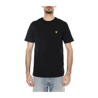 Lyle & Scott Homme, Tops, Noir, Taille: S T-Shirt Uni