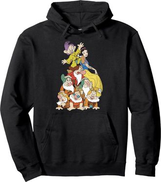 Disney Schneewittchen mit sieben Zwergen im Stapel Pullover Hoodie