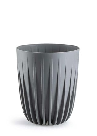 HowHomely Blumentopf aus Kunststoff 30 cm mit Pflanzk&uuml;bel Einsatz 25 cm Durchmesser - Langlebige und Leichte &Uuml;bertopf in grau f&uuml;r Deko Wohnzimmer Garten oder Te