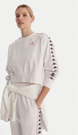 Kappa Sweatshirt Banda Marbella 351S2HW Wei&szlig; Oversize