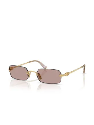 Miu Miu Womens Miu Sunglasses Violet-Gold Metal Eyewear - Violet/gold