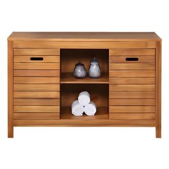 Vente-Unique Vente-unique - Meuble sous vasque en bois dacacia - 130 cm - pulukan