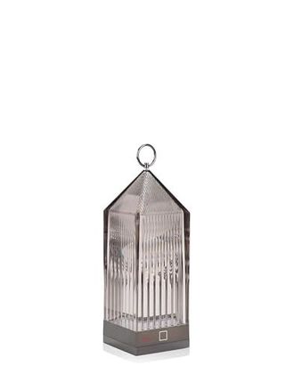 Kartell Lantern, Tischleuchte, Rauch, Mit Dimmer