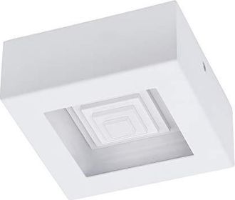 Eglo LED Deckenleuchte Ferreros, 1 flammige Deckenlampe, Wohnzimmerlampe, Küchenlampe aus Stahl und Kunststoff, Flurlampe Decke in Weiß
