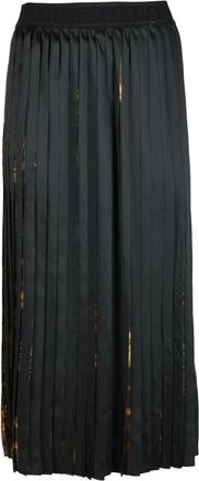 Versace Jeans Couture Femme, Jupes, Noir, Taille: 38 FR Jupe Midi Pliss&eacute;e