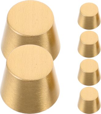 Amosfun 6st&uuml;cke Holzm&ouml;belf&uuml;&szlig;e aus Messing F&uuml;&szlig;e f&uuml;r Pr&auml;sentationstabletts und Schmuckk&auml;stchen Schutzf&uuml;&szlig;e f&uuml;r Tabletts rutschfeste Tablettst&auml;nderbeine