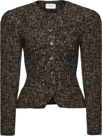 Magda Butrym Veste en tweed - Femme - Vestes - Brun - Taille: 36 FR