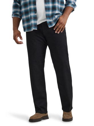Lee Big and Tall, Extreme Motion Relaxed Straight Jeans f&uuml;r Herren, Schwarz, 44W / 28L