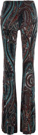 Etro Paisley Devor&egrave; Technical Fabric Trousers - Multicolor