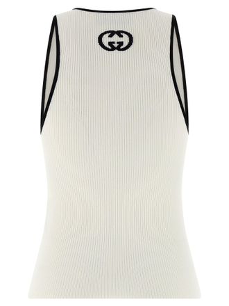 Gucci Incrocio GG Tank Top - White