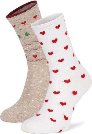 Jenny Fairy Lange Socken 4WB-004-AW24 (2-pack) Wei&szlig;