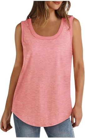 Generic D&eacute;bardeur Femme Maillot De Corps Haut Ample sans Manches avec Design &agrave; col Rond, id&eacute;al pour Un Look d&eacute;contract&eacute; Tout en restant &agrave; la Mode