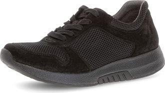 Gabor Damen Low-Top Sneaker, Frauen Halbschuhe,Wechselfu&szlig;bett,Sportschuhe,Freizeitschuhe,Turnschuhe,Laufschuhe,schwarz (S.schw),42.5 EU / 8.5 UK