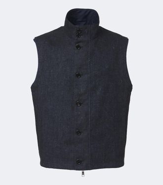 Dunhill Gilet r&eacute;versible en lin