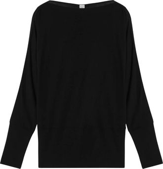 Toteme Femme, Pulls, Noir, Taille: 40 FR Haut en jersey &agrave; encolure bateau