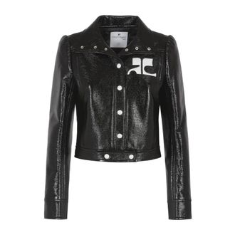 Courr&egrave;ges Reedition Vinyl Jacke - - Jackets - Damen - Schwarzk - 2XS