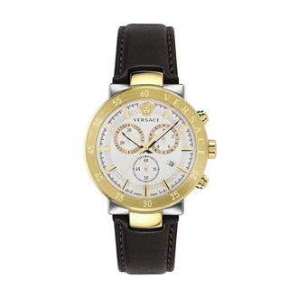Versace Homme, Accessoires, Jaune, Taille: ONE Size Urban Mystique Chronographe Montre en Cuir