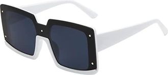 Generic Lunettes de soleil tendance urbaine à grand cadre pour hommes et femmes lunettes de soleil pour vacances en plein air (couleur : E, taille : moyen) 20
